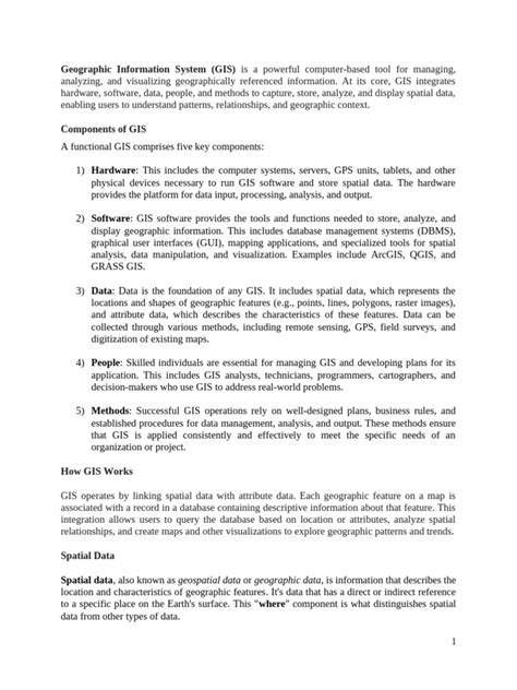 Geographic Information System Pdf Geographic Information System Spatial Analysis