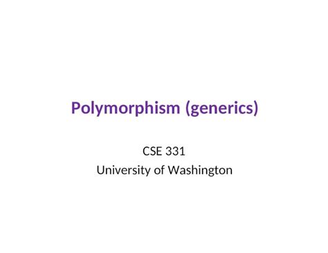 Ppt Polymorphism Generics Dokumentips