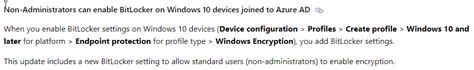 Intune Issue Allow Standard Users To Enable Encryption During Azure