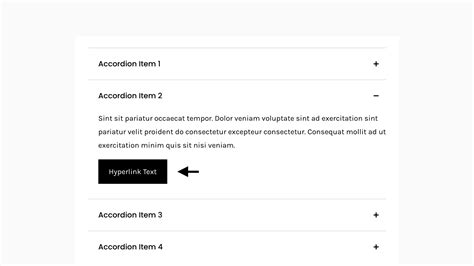 accordion block create hyperlink button — ghost plugins