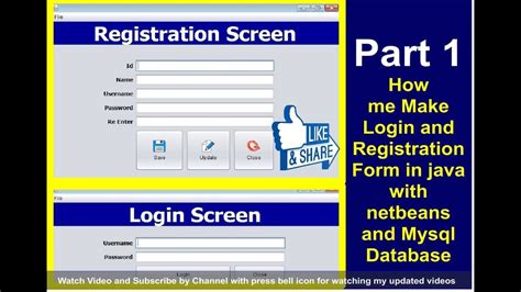 Java Project Make Login And Register Form With Source Code Using