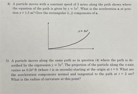 Solved A Particle Moves With A Constant Speed Of M Sec Chegg