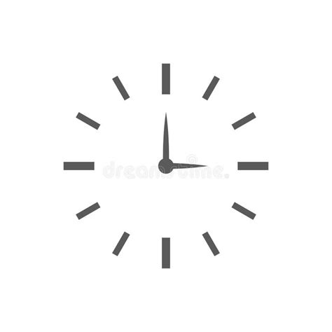Analog Clock Black Vector Icon Stock Vector Illustration Of Design Black 250947640