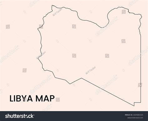 Map Libya Outline Map Libya Vector Stock Vector Royalty Free 2225001315 Shutterstock