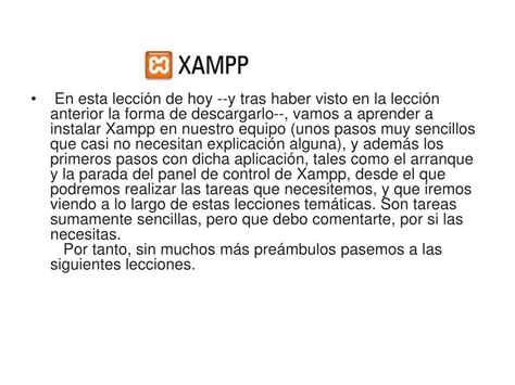 Ppt Como Instalar Xampp Powerpoint Presentation Free Download Id3462620