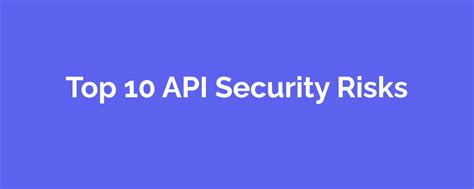 top 10 api security risks