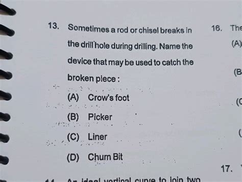 Sometimes A Rod Or Chisel Breaks In The StudyX