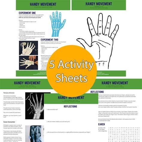 Handy Movement Activity Worksheet 5 Fizzics Education