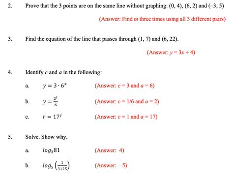 solved show work for these equations