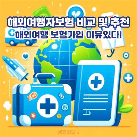 해외여행자보험 비교 및 추천 매년 해외여행 보험가입자 느는 이유 있다