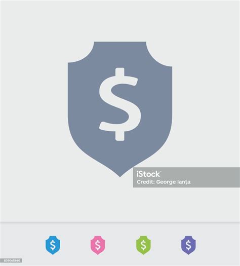 방패 및 달러 기호화강암 아이콘 0명에 대한 스톡 벡터 아트 및 기타 이미지 0명 금융 문장 Istock