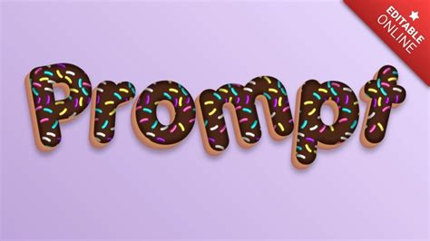 Prompt Chocolate Donut Text Effect Generator