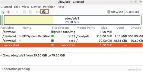 Vmware 虚拟机磁盘扩容 Ubuntu Linux系统（gparted方式）gparted 虚拟机 Csdn博客