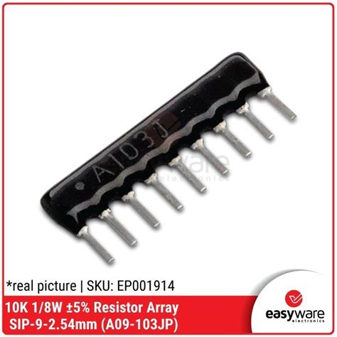 Jual Dc27 Resistor Array 9p 10k 18w 5 A103j Resistor Aray Network 2