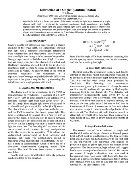 Diffraction Of A Single Quantum Photon