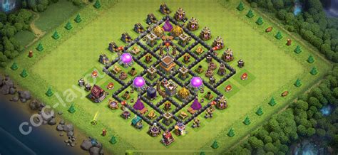 Base Th8 With Link Hybrid Max Levels 2026 Town Hall Level 8 Base Copy 285