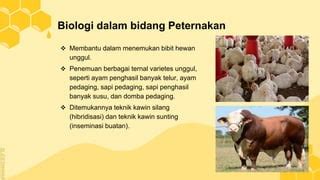 PPT PERANAN BIOLOGI DALAM KEHIDUPAN X SMA/MA.pptx