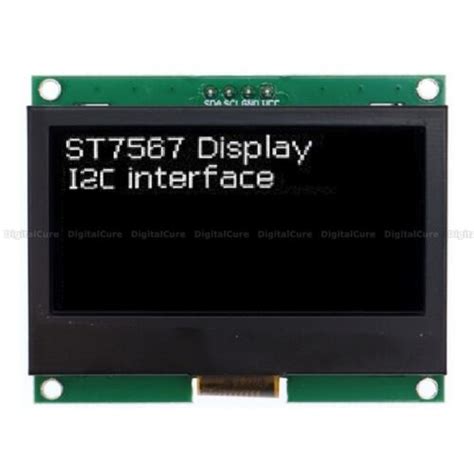 lcd graphics display module 2 14 st7567 128x64 i2c 3 3v 5v with bezel