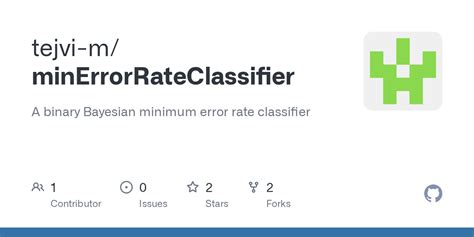 Github Tejvi Mminerrorrateclassifier A Binary Bayesian Minimum Error Rate Classifier