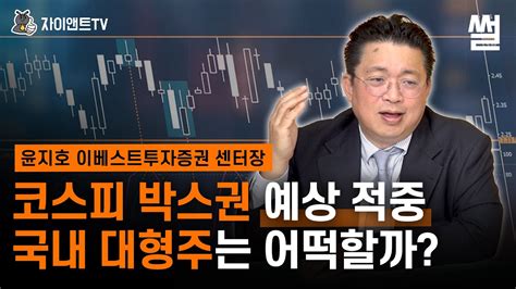 코스피 박스권 예상 적중 국내 대형주는 어떡할까 윤지호 이베스트투자증권 센터장 자이앤트썰 Youtube