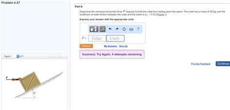 solved determine the minimum horizontal force p required to