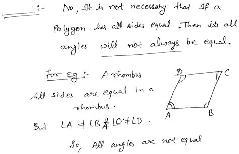 is it necessary that if a polygon has all sides equal then its all