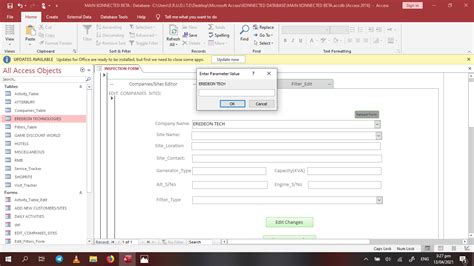Vba Why Does Ms Access Prompt To Enter Parameter In Update Query Which Already Has Values