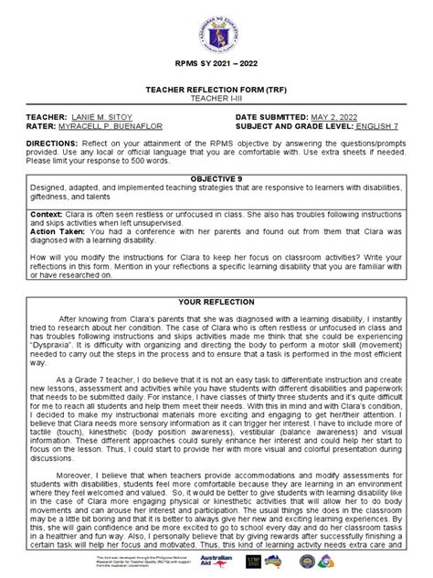 Trf Blank Form Pdf Differentiated Instruction Teachers