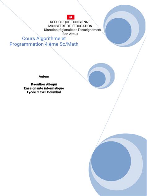 Cours Complet 4sc Pdf Booléen Python Langage De Programmation