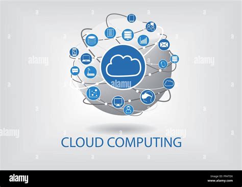 Cloud Computing Visualized By Connected Devices And Globe Stock Vector Image And Art Alamy