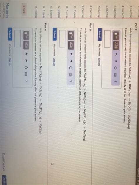 Solved Write Balanced Net Ionic Equation For Naohaq Hno3