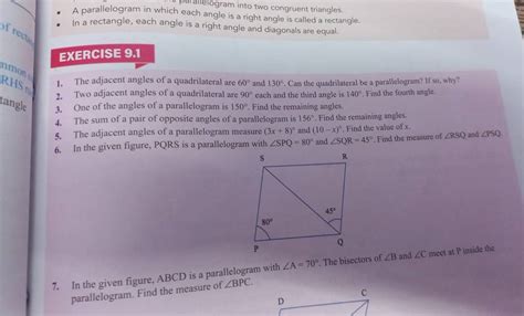 A Parallelogram In Which Each Angle Into Two Congruent Triangles In