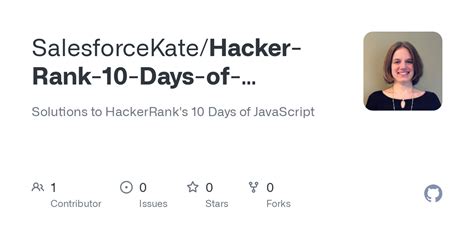 Github Salesforcekatehacker Rank 10 Days Of Javascript Solutions To