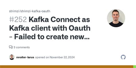 kafka connect as kafka client with oauth failed to create new