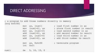 Assembly Language Example With Mapping From C To Assembly PPT