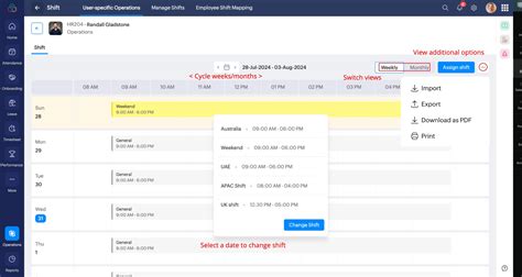 Shift Operations In Zoho People 5 0