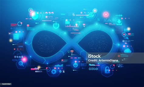 Ilustración De Devops Y Devsecops Ilustración Conceptual Y Más Vectores