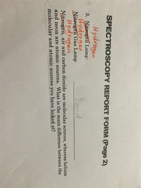 Solved Hydrogen Lamp Hydrogen Gas Lamp Hydrogen Air And