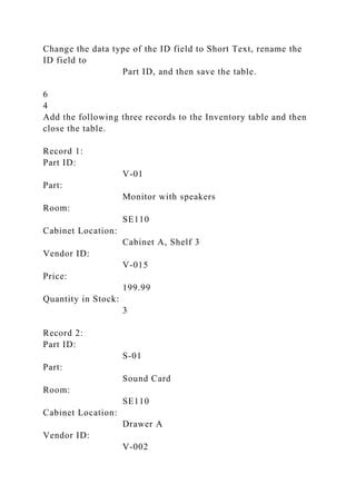 Grader InstructionsAccess 2019 ProjectGO19 AC CH01 GRADER 1E AS Docx