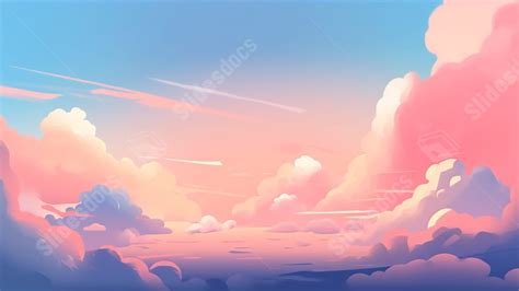 Colorful Clouds Cartoon Clouds Sky Cute Powerpoint Background For Free