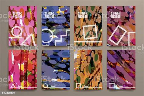 세트마다 포스터 브로셔 디자인 템플릿 추상적인 배경 스타일 0명에 대한 스톡 벡터 아트 및 기타 이미지 0명 기업 재무와 산업 다중 색상 Istock