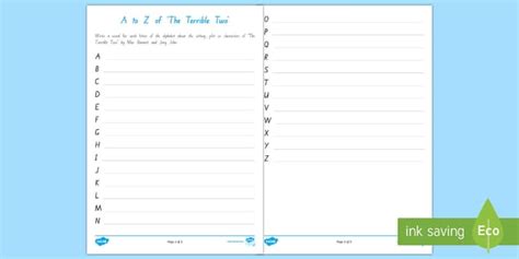 FREE Term 1 Week 2 Year 3 And 4 Chapter Chat A To Z Worksheet To Support