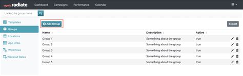 adding new groups radiate knowledge base