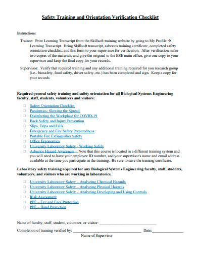 Free Verification Checklist Samples In Pdf Ms Word