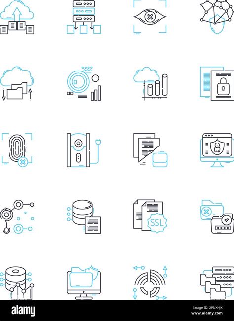 Investment Portfolio Linear Icons Set Diversification Allocation