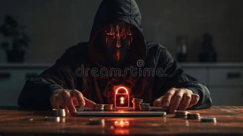 The Masked Cyber Hacker Ai Generated Stock Image Image Of Virus Password 374840661