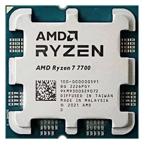 Cpu Amd Ryzen 7 7700 3 8 Ghz Upto 5 3ghz 40mb 8 Cores 16 Threads 65w Socket Am5