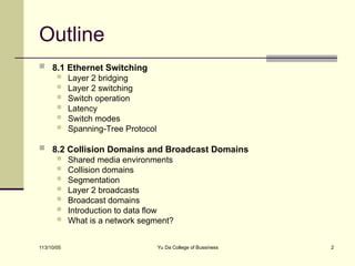 Ethernet Switching For Netwoking Systems PPT