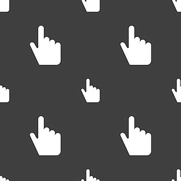 Seamless Vector Pattern Of Cursor Icon Symbol On Gray Background Vector Computer Sign Symbol