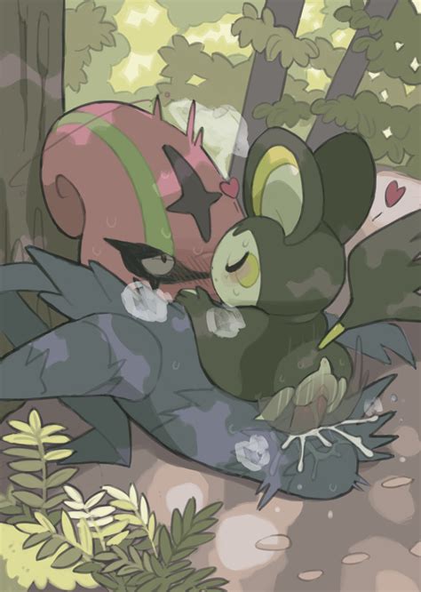 Rule 34 Accelgor Anus Arthropod Black Body Black Fur Blush Bodily Fluids Cowgirl Position Cum